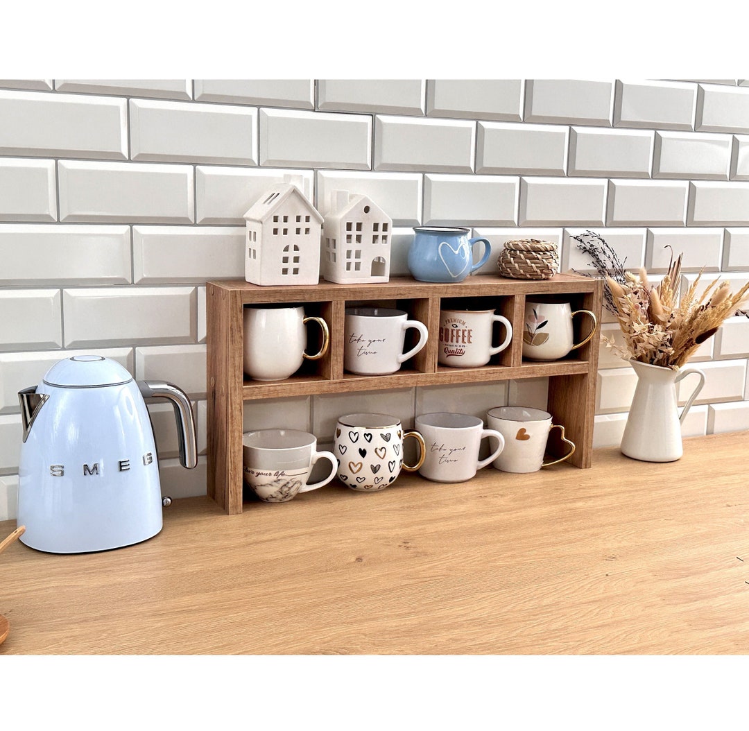 Mug Display Stand - Coffee Cup Rack - Kitchen Mug Shelf - Etagere Mug ...