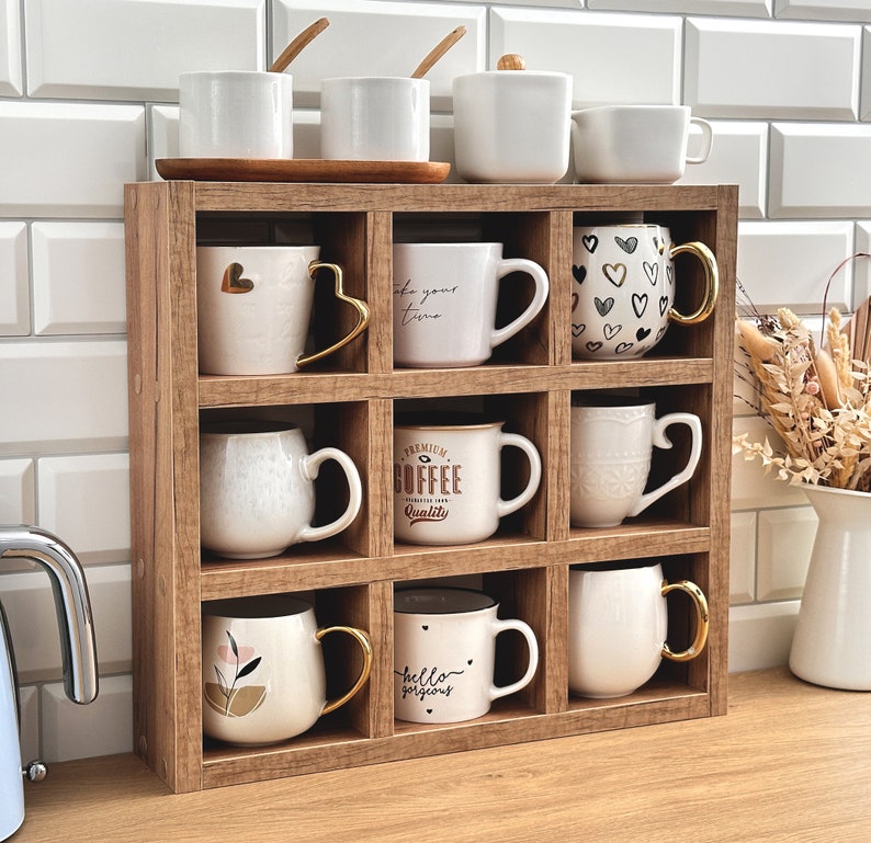 Coffee Mug Shelf, Cup Rack, Coffee Cup Holder, Coffee Mug Wall Rack ...