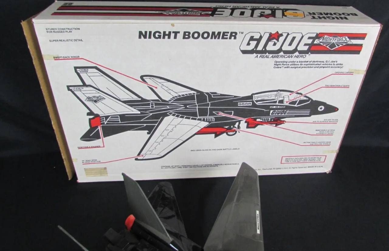Plane Toy GI Joe Night Force Night Boomer Minty MIB Nearly Complete ...