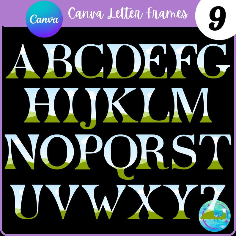 Letter Canva Frames , Editable Canva Frame Template, 26 Alphabet ...