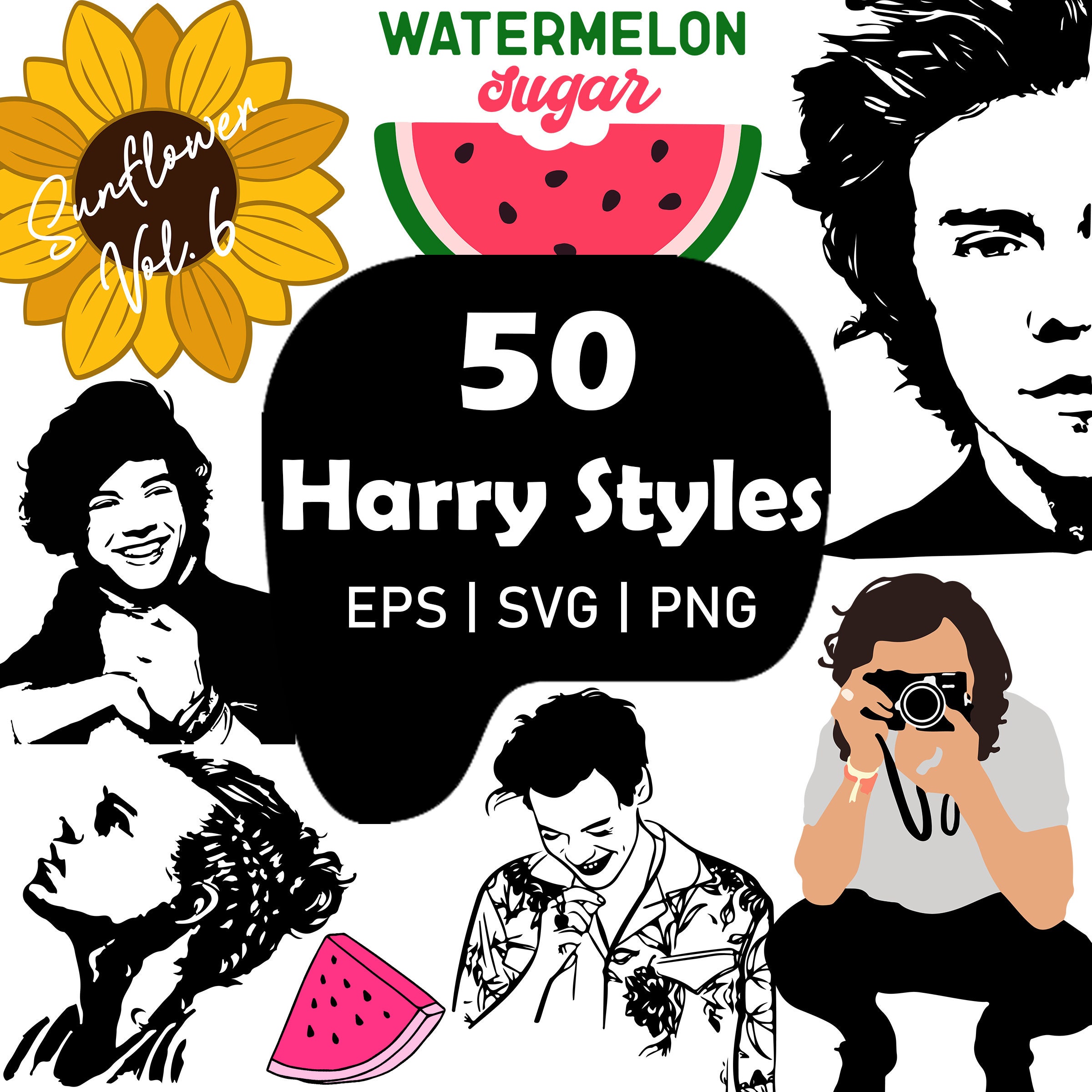 Harry Styles Svg, Harry Styles PNG, Harry Styles Bundle, PNG SVG Files ...