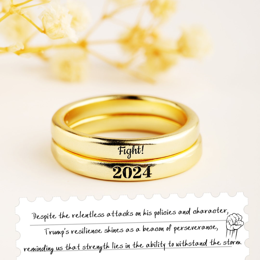 Trump 2024 Ring, Fight Ring, I Will Fight Ring, Trump Ring, I Stand ...