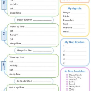 Baby Organiser "our Daily & Weekly Routine" 3-naps Wake Windows - Etsy