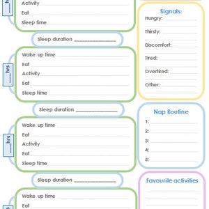Baby Organiser "our Daily & Weekly Routine" 3-naps Wake Windows - Etsy