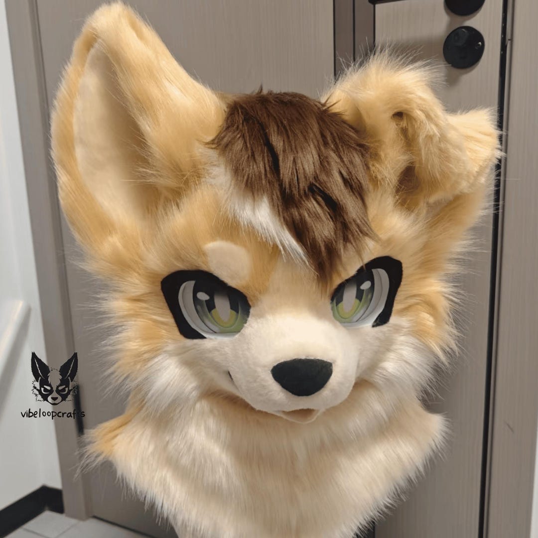 Desert Storm Shiba Inu Fursuit Head, Customized Real Beast Fur Clothing ...