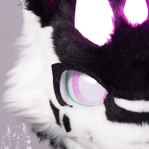 Fursuit Mask, Glowing Horned Dragon, Wicker Beast, Glowing Dragon ...