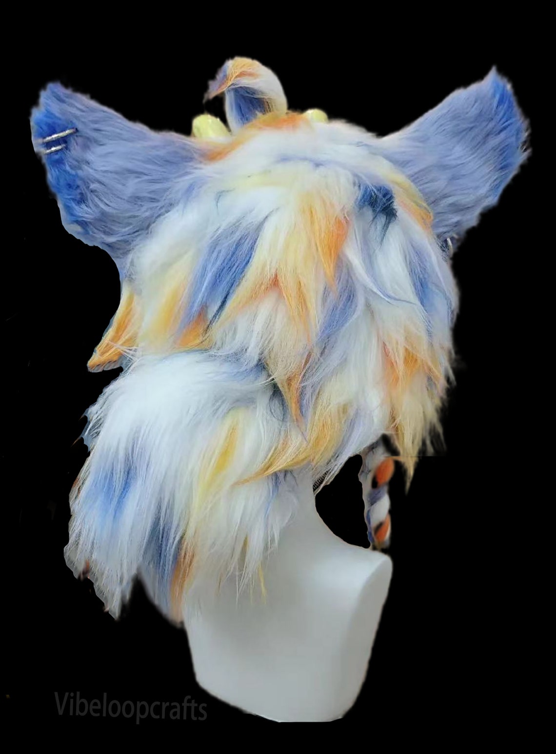 Fursuit Head,unicorn Mask,handmade Mask,rainbow Fursuit,furry Ears ...