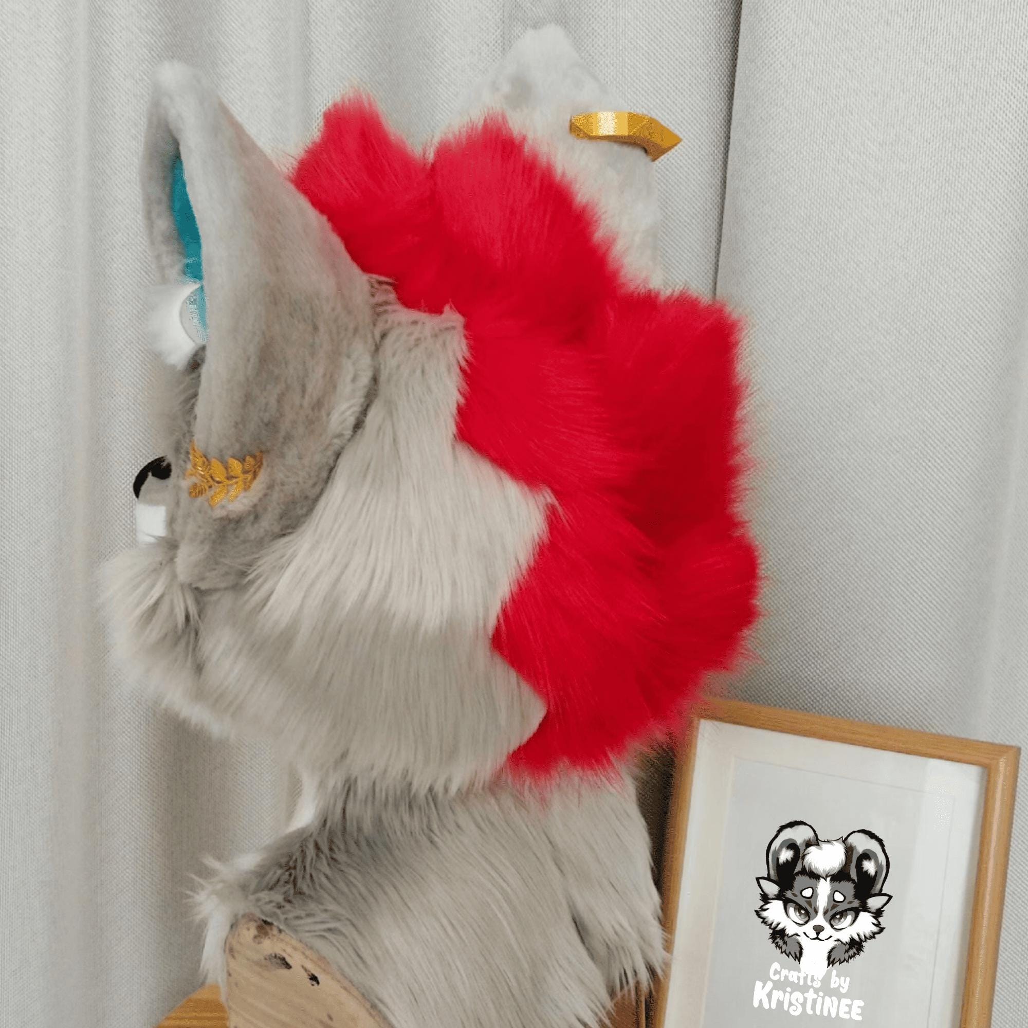 Red Ridge Cool Cat Fursuit Head, Customized Real Beast Fur Clothing ...