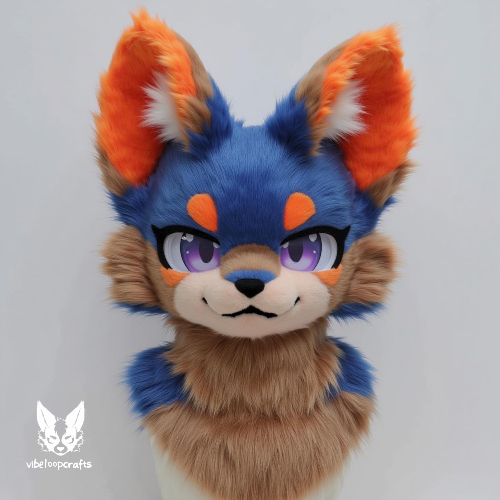 Planet Dog Knight Fursuit Head, Customized Real Beast Fur Clothing ...