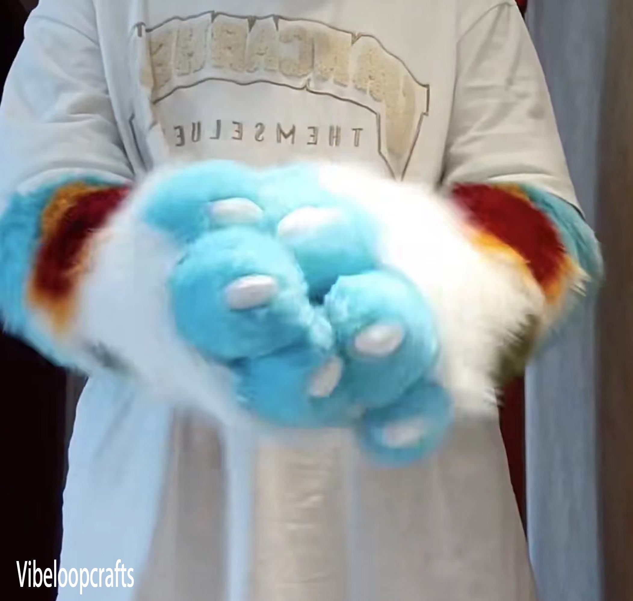 Fursuit Paws,rainbow Colorblock Paws,patchwork Paws,furry Paws,fursuit ...