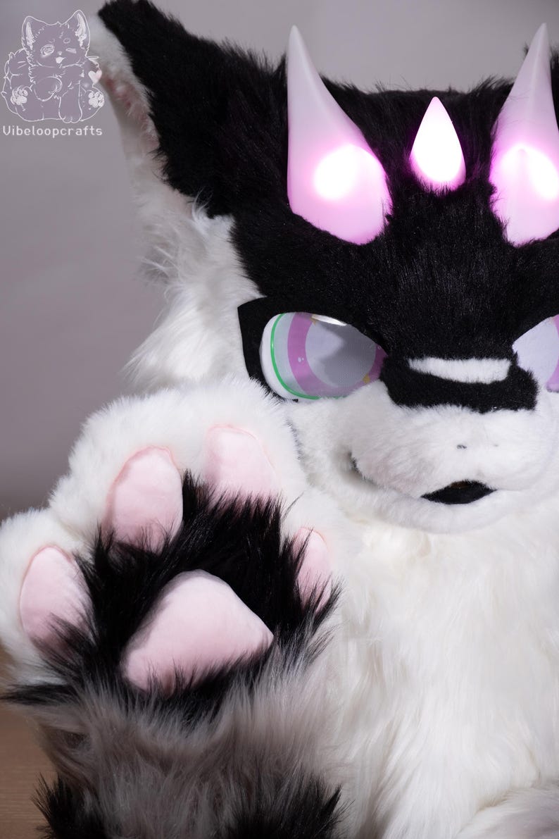 Fursuit Mask, Glowing Horned Dragon, Wicker Beast, Glowing Dragon ...