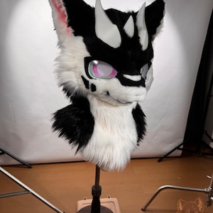 Fursuit Mask, Glowing Horned Dragon, Wicker Beast, Glowing Dragon ...