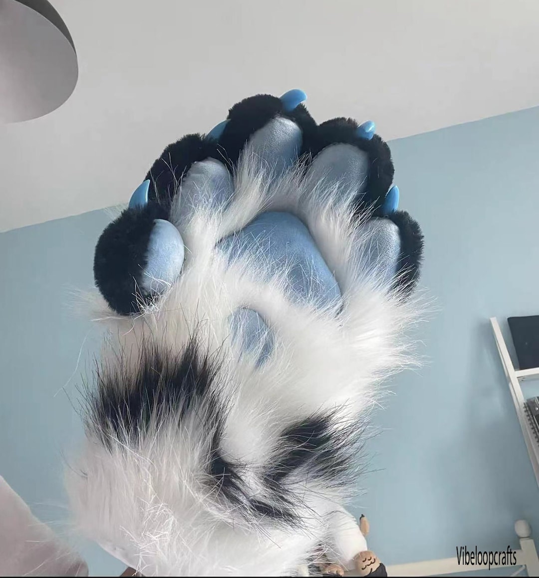 Contrasting Colors Paw,fursuit Paw,patchwork Paws,five-finger Claw ...