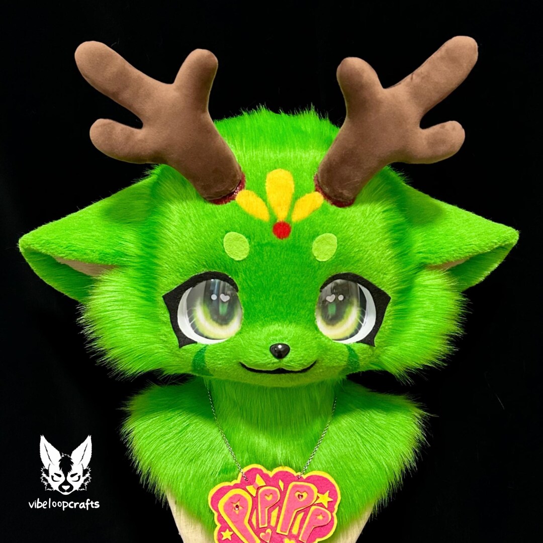 Christmas Elk Fursuit Head, Customized Christmas Magic Fawn, Fursuit ...