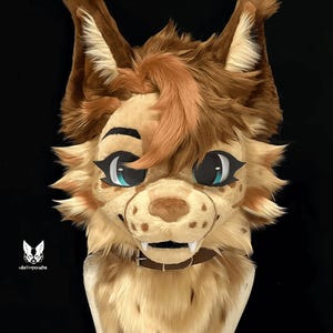 Chocolate Leopard Lady Fursuit Head, Customized Kenomo Fur Clothing ...