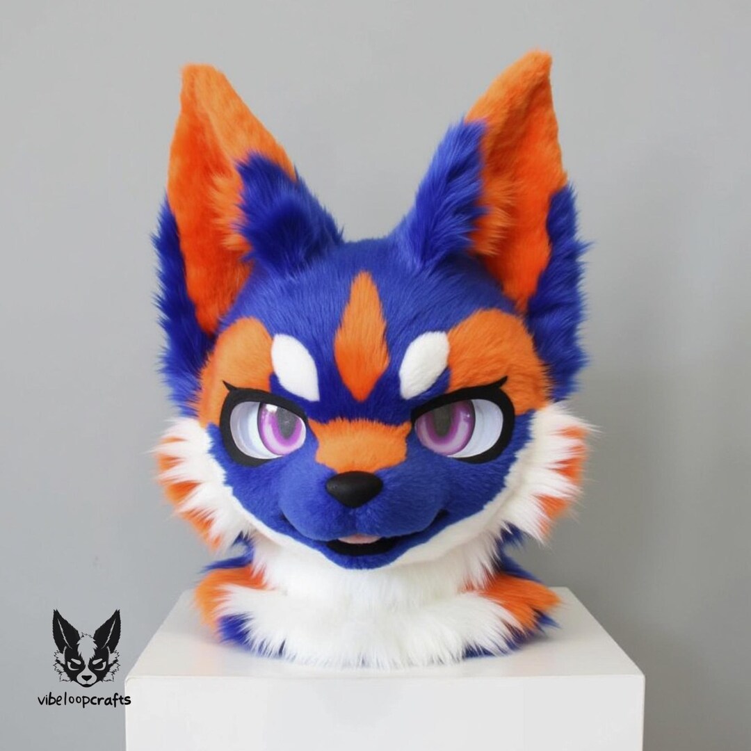 Fenrir Star Wolf King Fursuit Head, Customized Real Beast Fur Clothing ...