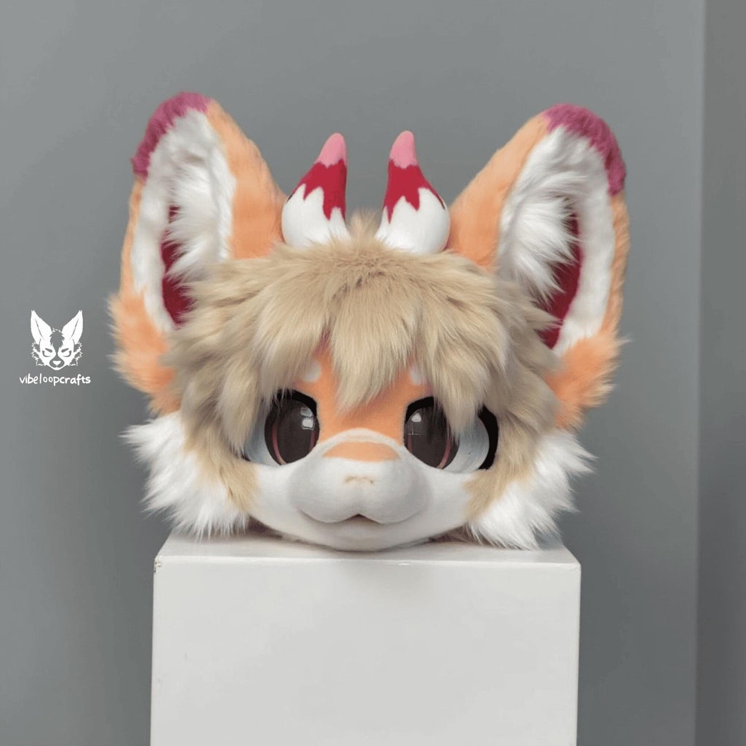 Great-eared Star Rat Fursuit Head, Customized Kenomo Fur Clothing ...