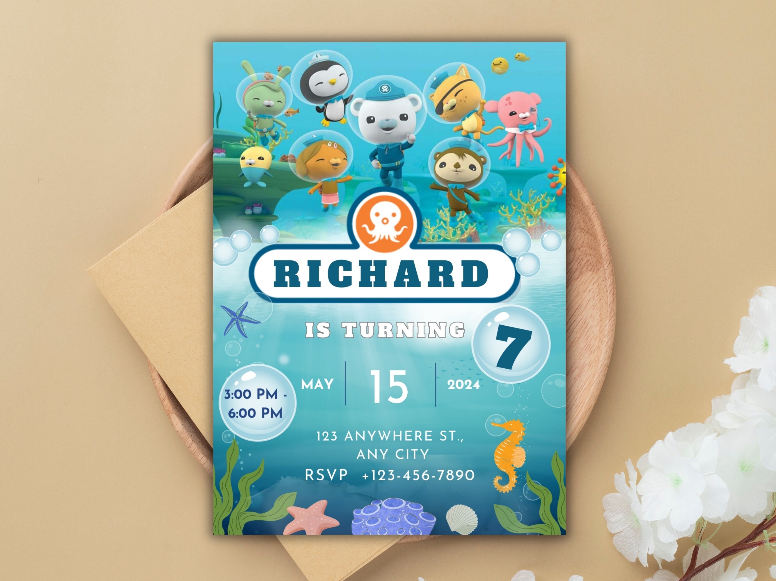 Editable Octonauts Birthday Invitation, Printable Octonauts Kids ...