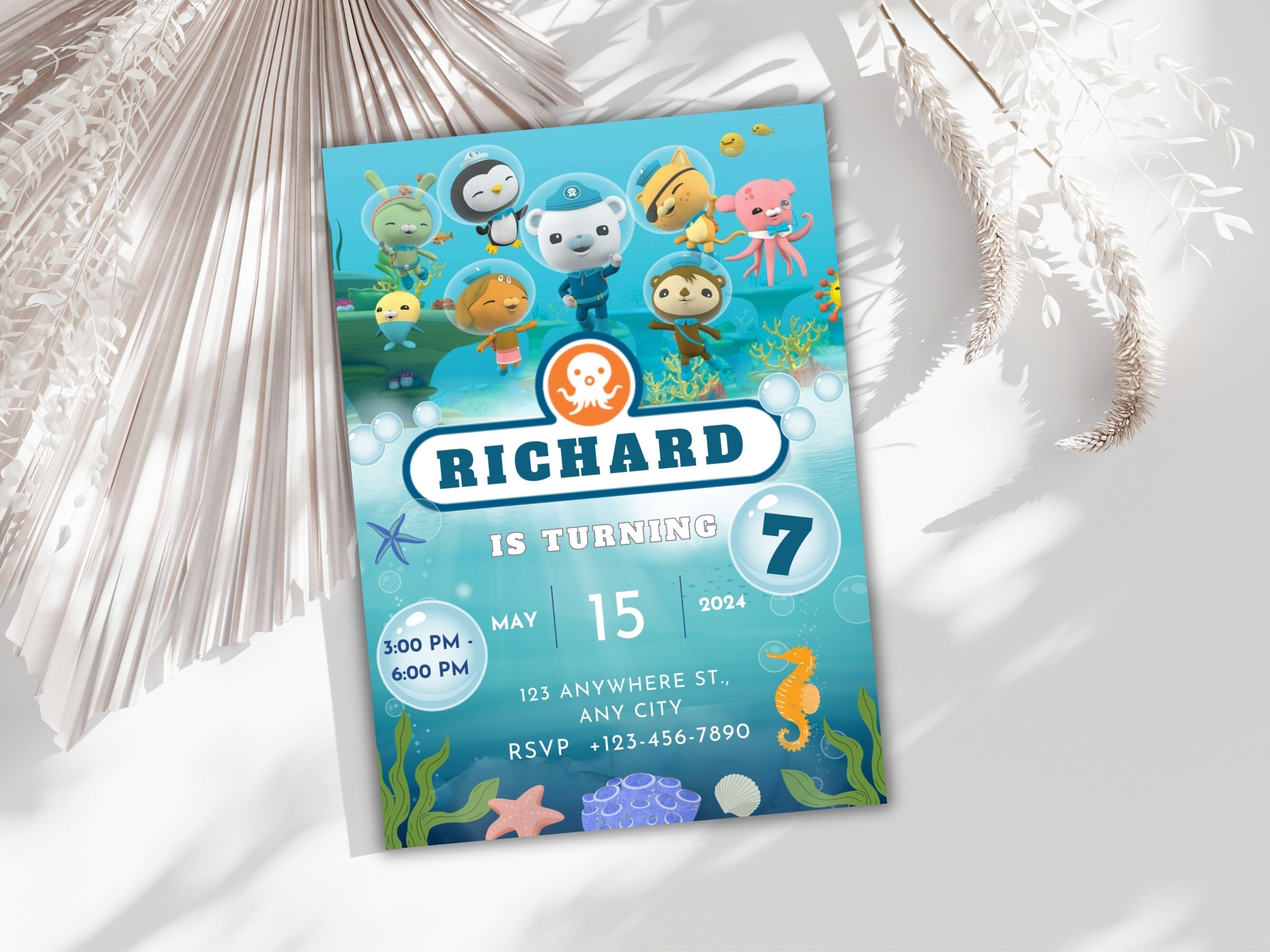 Editable Octonauts Birthday Invitation, Printable Octonauts Kids ...