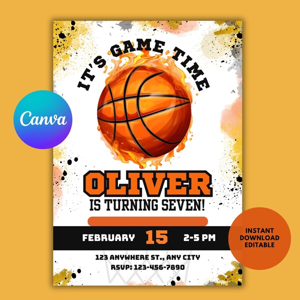 Basketball Invites - Etsy