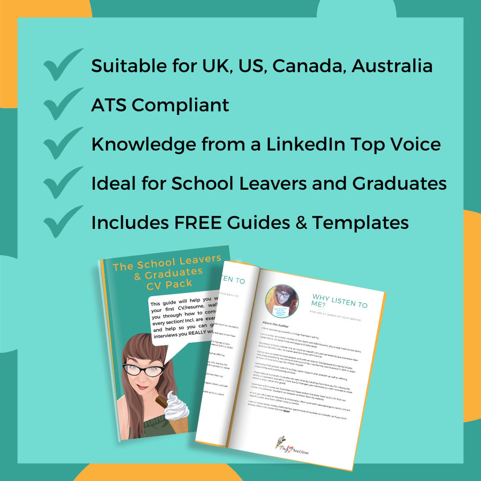 ATS Friendly CV / Resume Template | Perfect for School Leavers and ...