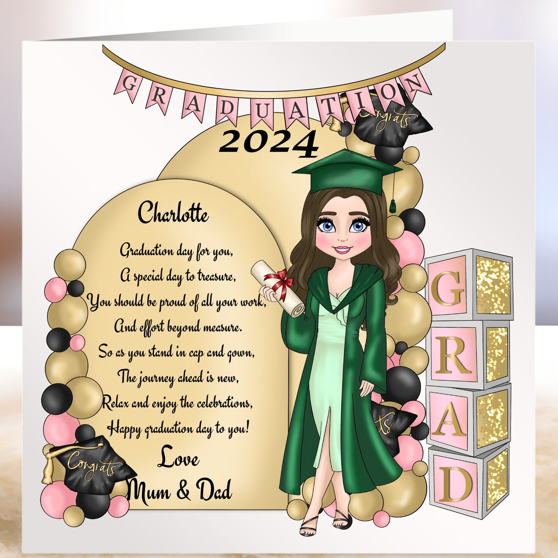 Graduation Card, Daughter Graduation Card, Graduation, Graduation 2024 ...