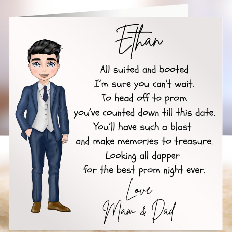 Prom Night, Leavers Ball, Celebration Prom, Prom Card for Boy ...