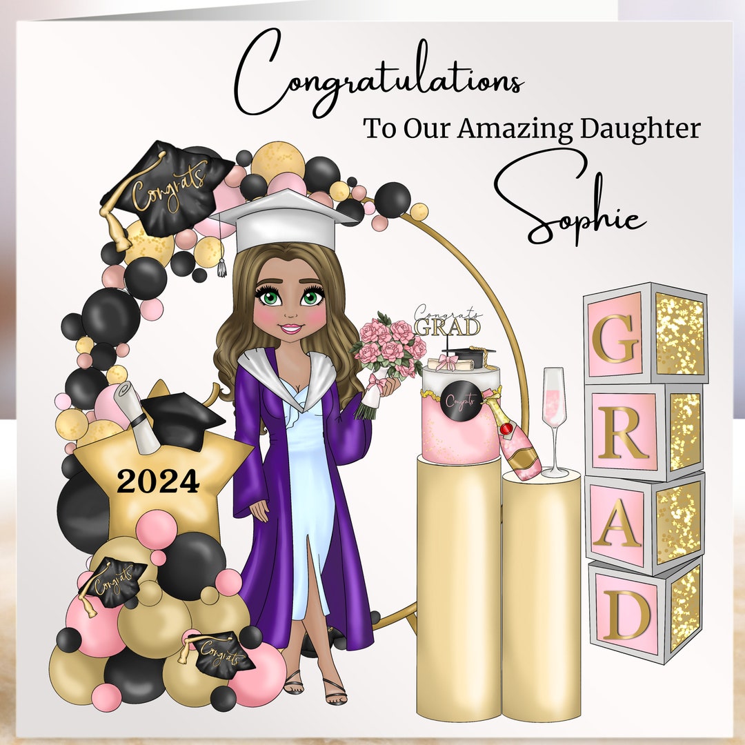 Graduation Card, Daughter Graduation Card, Graduation, Graduation 2024 ...