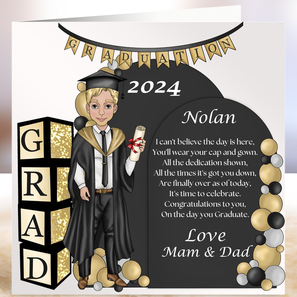 Graduation Card, Son Graduation Card, Graduation, Graduation 2024 ...