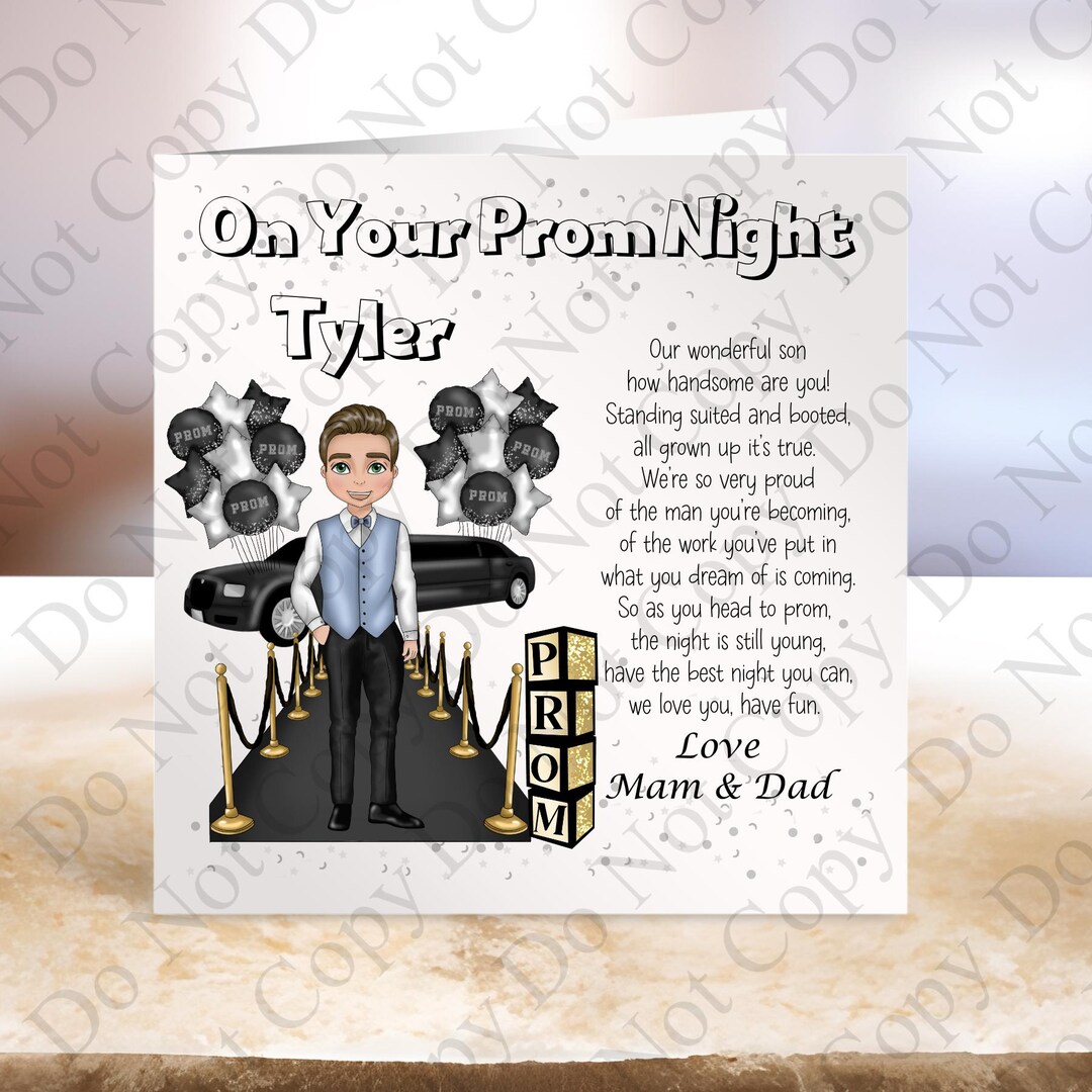 Prom Night, Leavers Ball, Celebration Prom, Prom Card for Boy ...