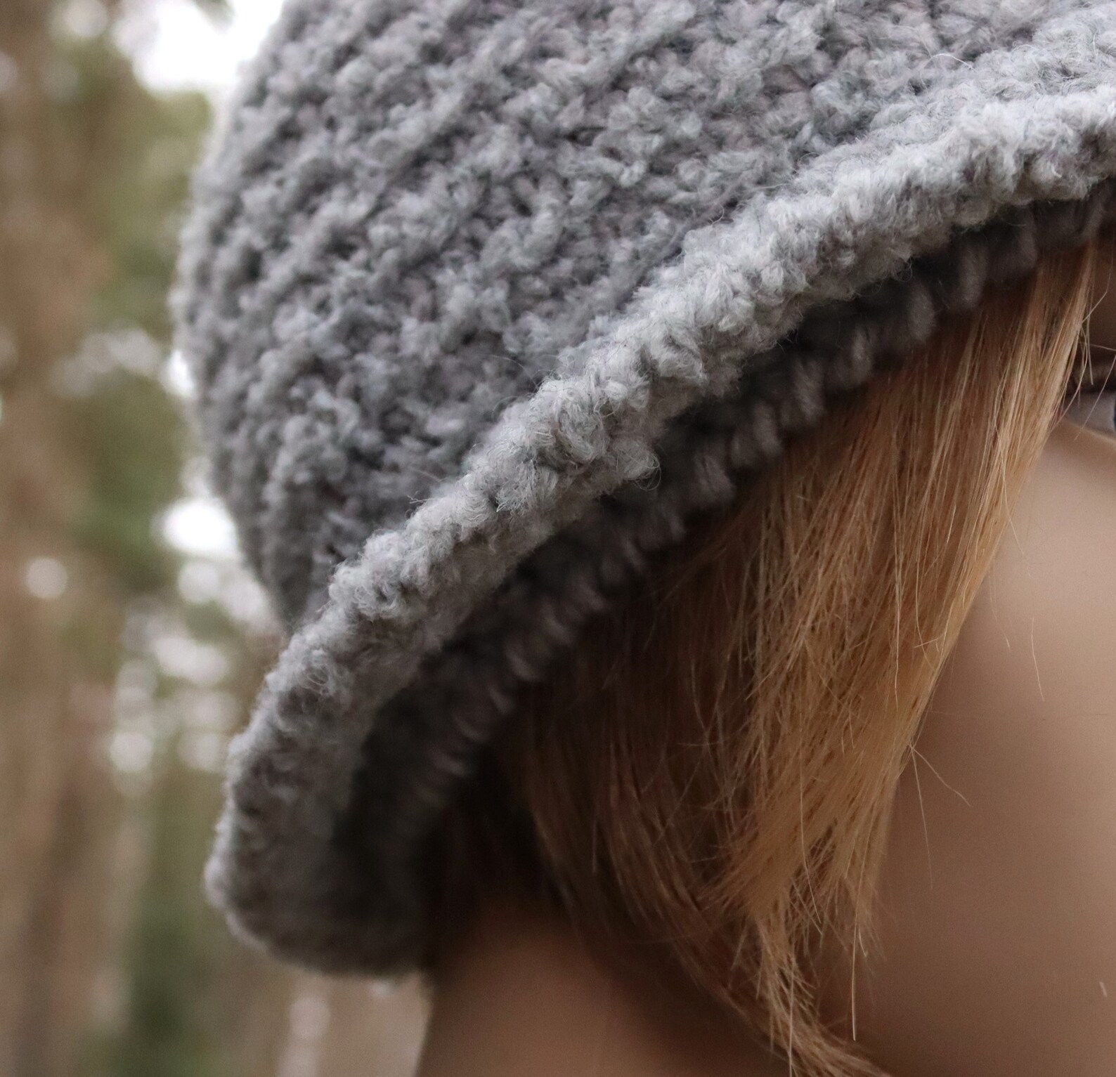 Women's Winter Cloche Hat in Dove Grey, Crochet Retro Style Bucket Hat ...