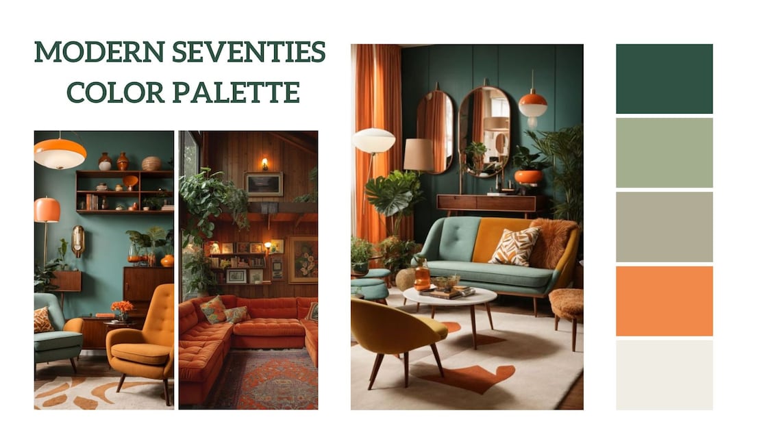 Modern Seventies Color Palette - Etsy