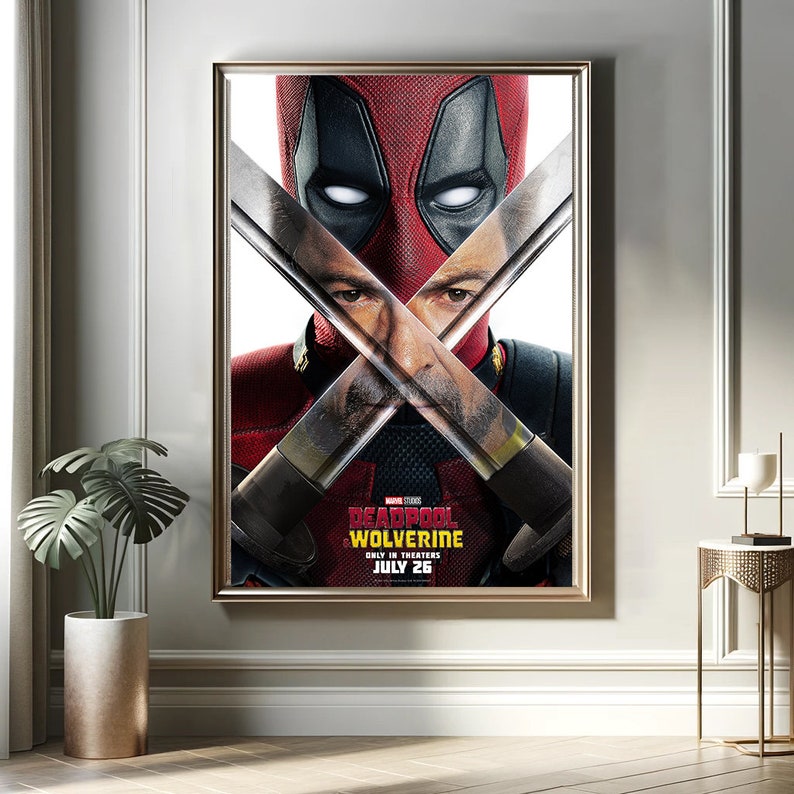 Deadpool & Wolverine Movie Poster / Canvas Poster / Living Room Decor ...