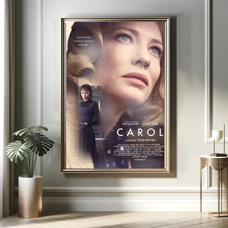 Carol Movie Poster / Canvas Poster / Living Room Decor / Vintage Poster ...