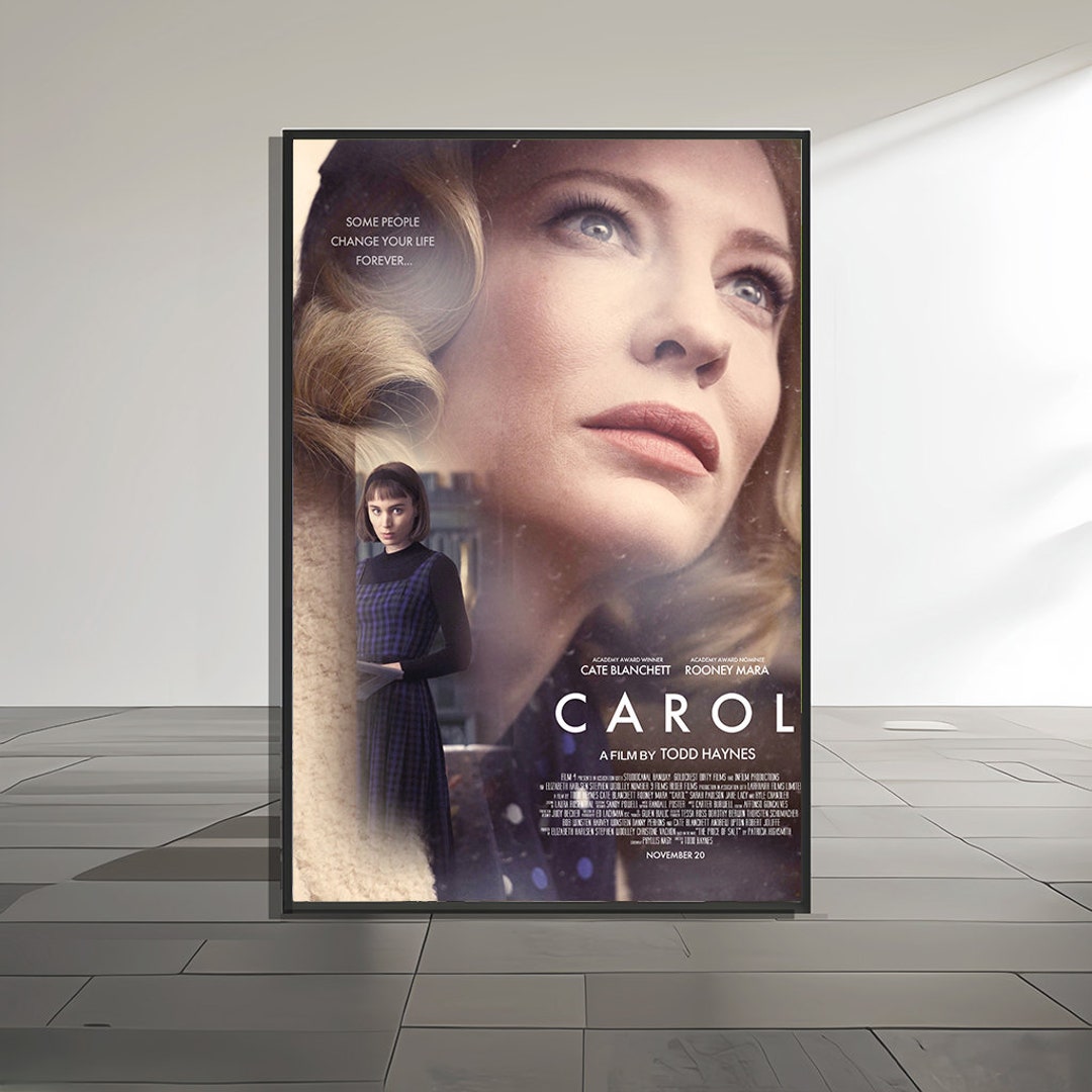 Carol Movie Poster / Canvas Poster / Living Room Decor / Vintage Poster ...