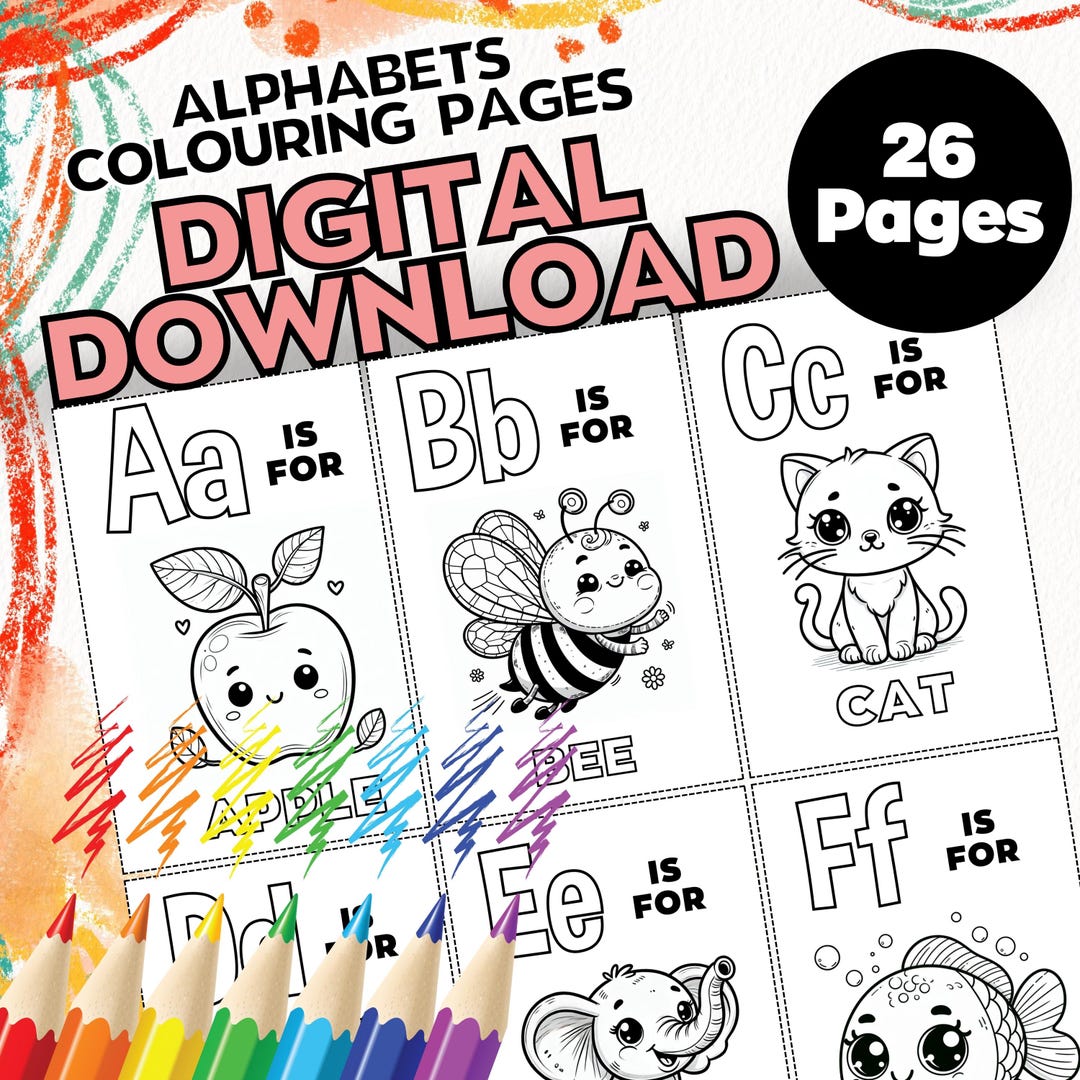Alphabet Coloring Pages for Kids Educational Printable ABC Learning ...
