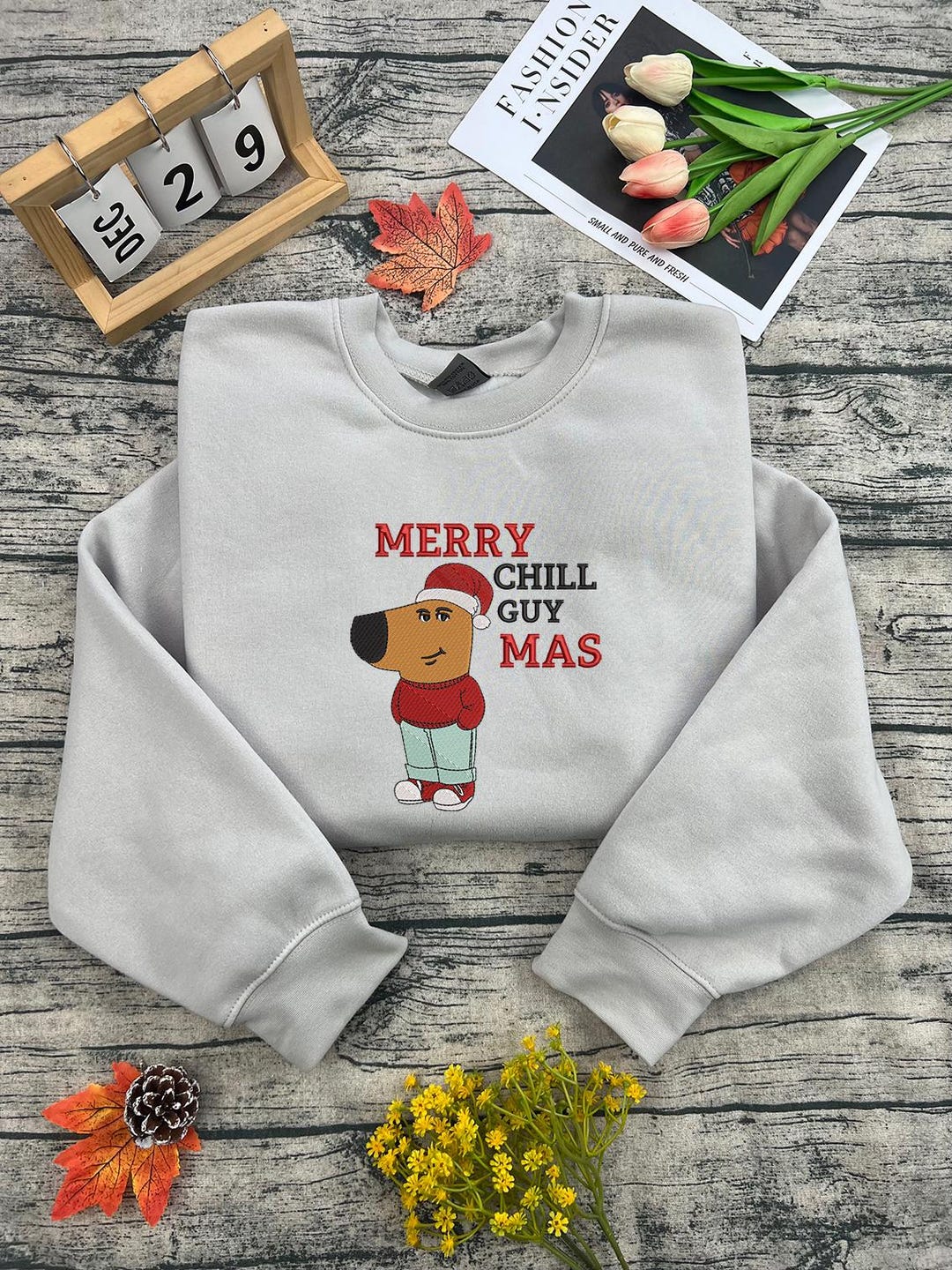 Just a Low Key Chill Guy Meme Sweatshirt, Embroidery Sweatshirt, Viral ...