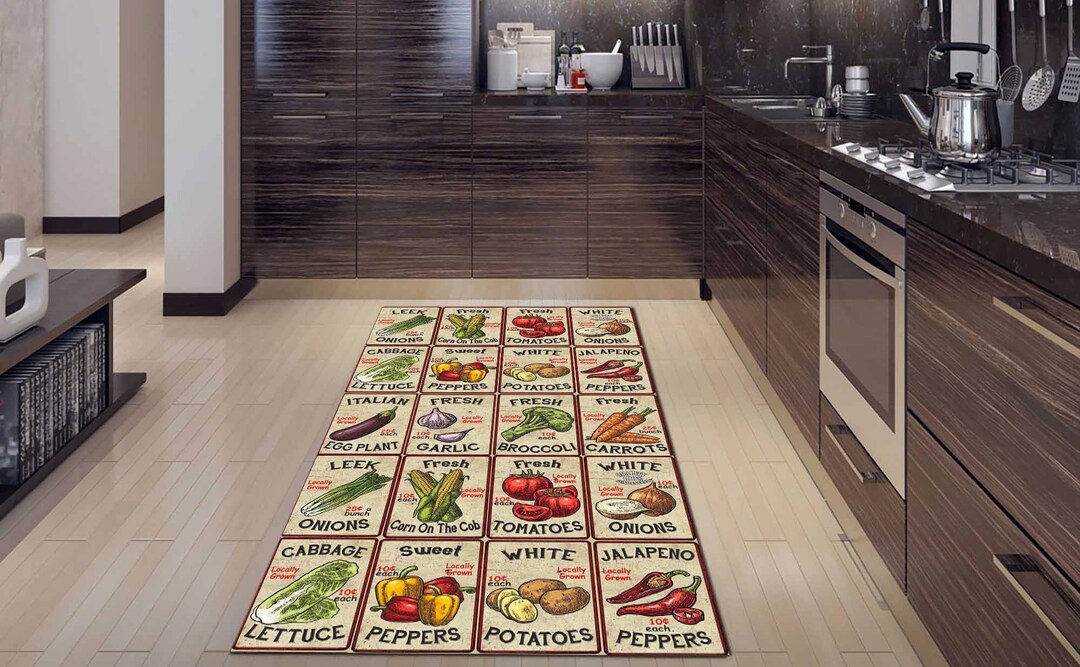 Vegetables Kitchen&dining Room Rug / Machine Washable - Etsy