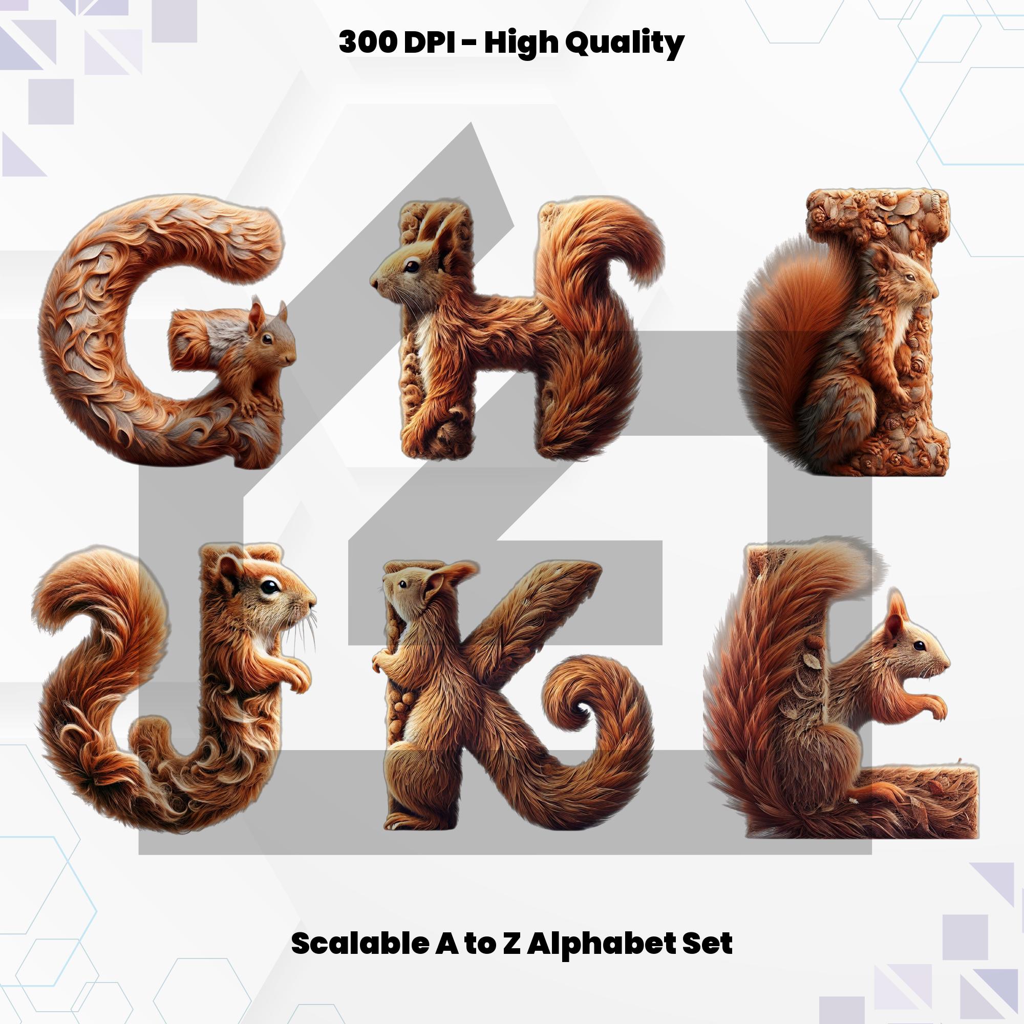 Squirrel Png Clipart Squirrel Letters Alphabet Png Doodle Letters ...