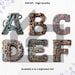 Cartoon Engineering Alphabet: Mechanic Font PNG Bundle (digital File ...