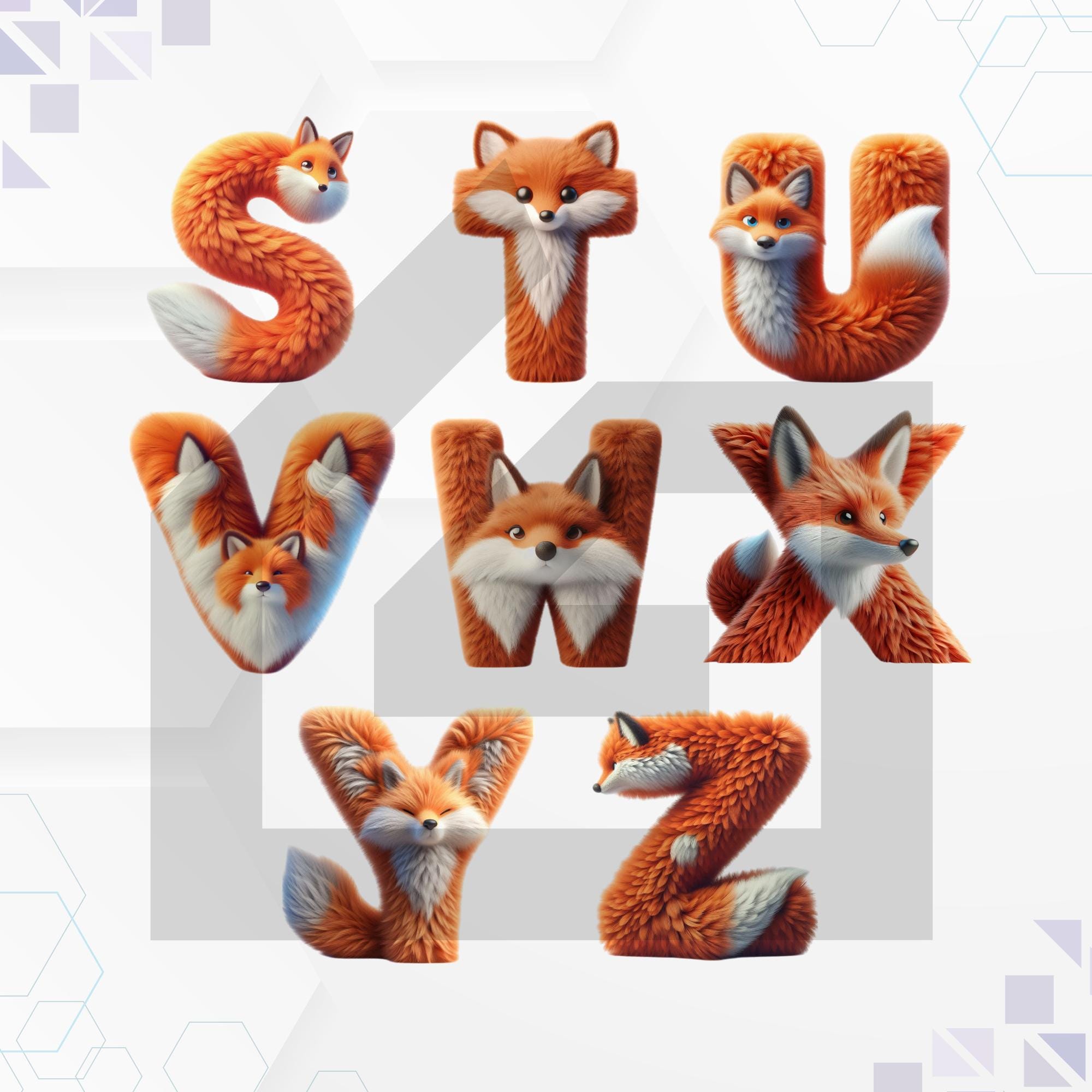 Fox Png Clipart Fox Letters Fox Fur Font Alphabet Png Doodle Letters ...