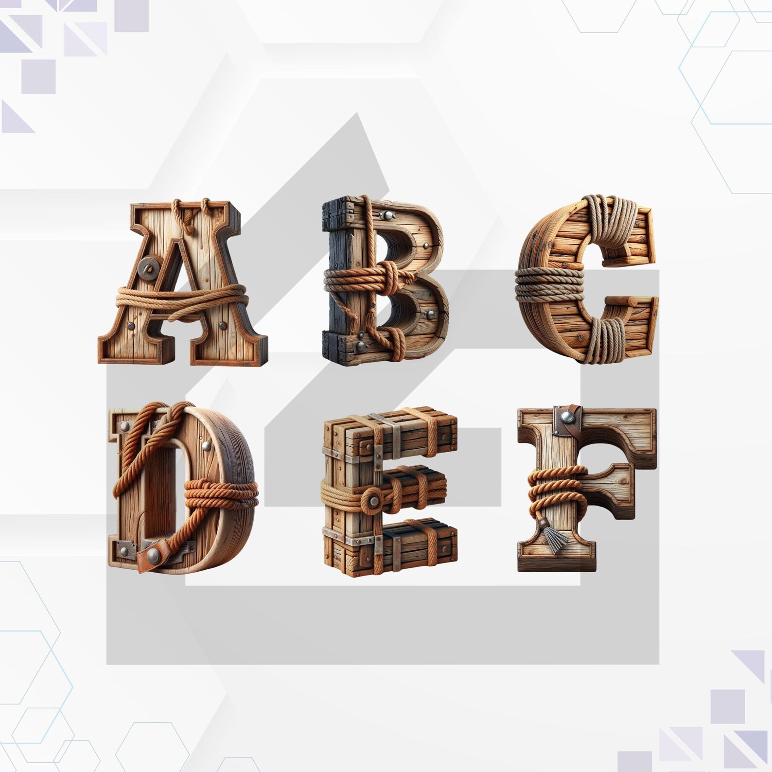 Western Alphabet Clip Art PNG Bundle, Cowboy Letters, Western Doodle ...