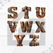 Western Alphabet Clip Art PNG Bundle, Cowboy Letters, Western Doodle ...