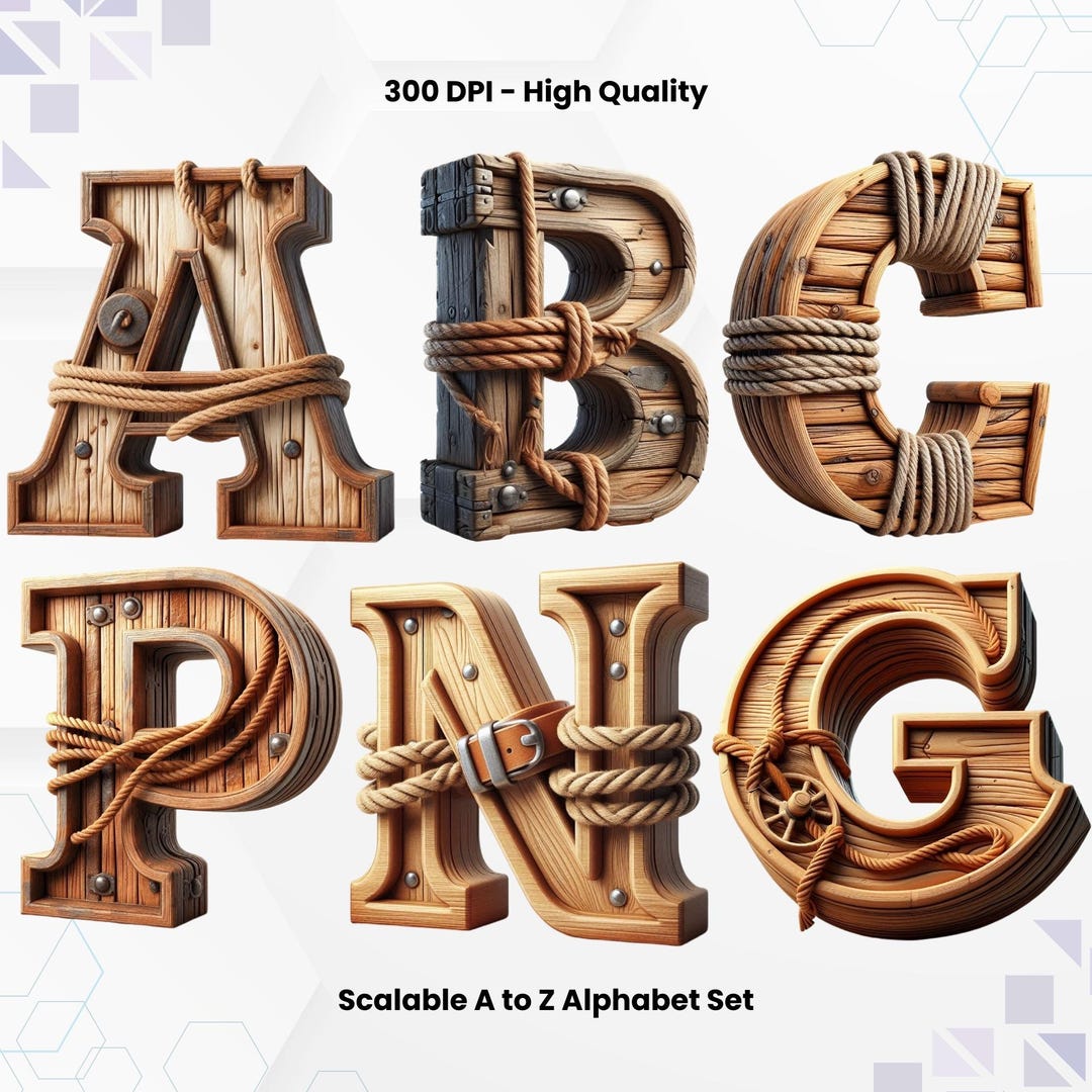 Western Alphabet Clip Art PNG Bundle, Cowboy Letters, Western Doodle ...