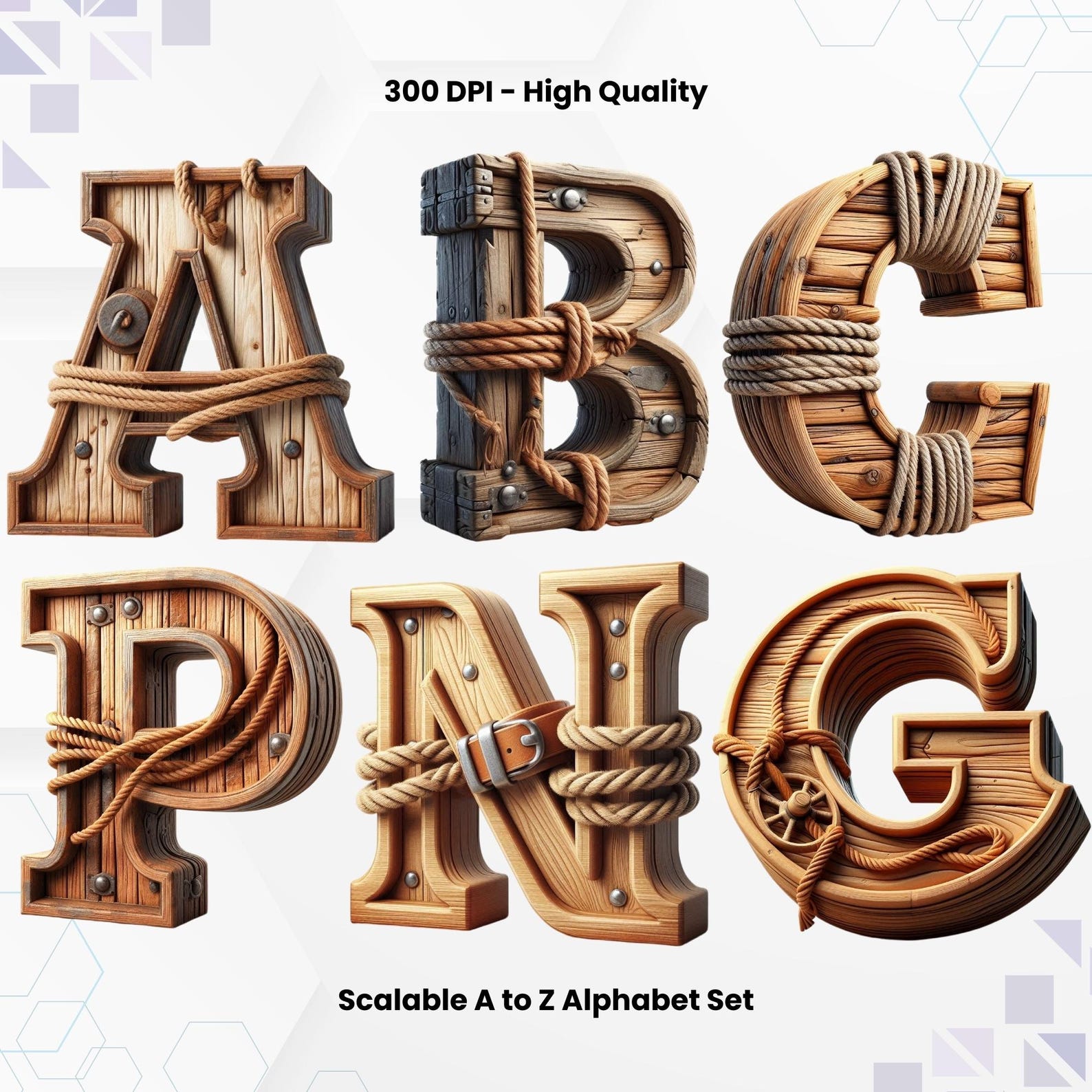 Western Alphabet Clip Art PNG Bundle, Cowboy Letters, Western Doodle ...