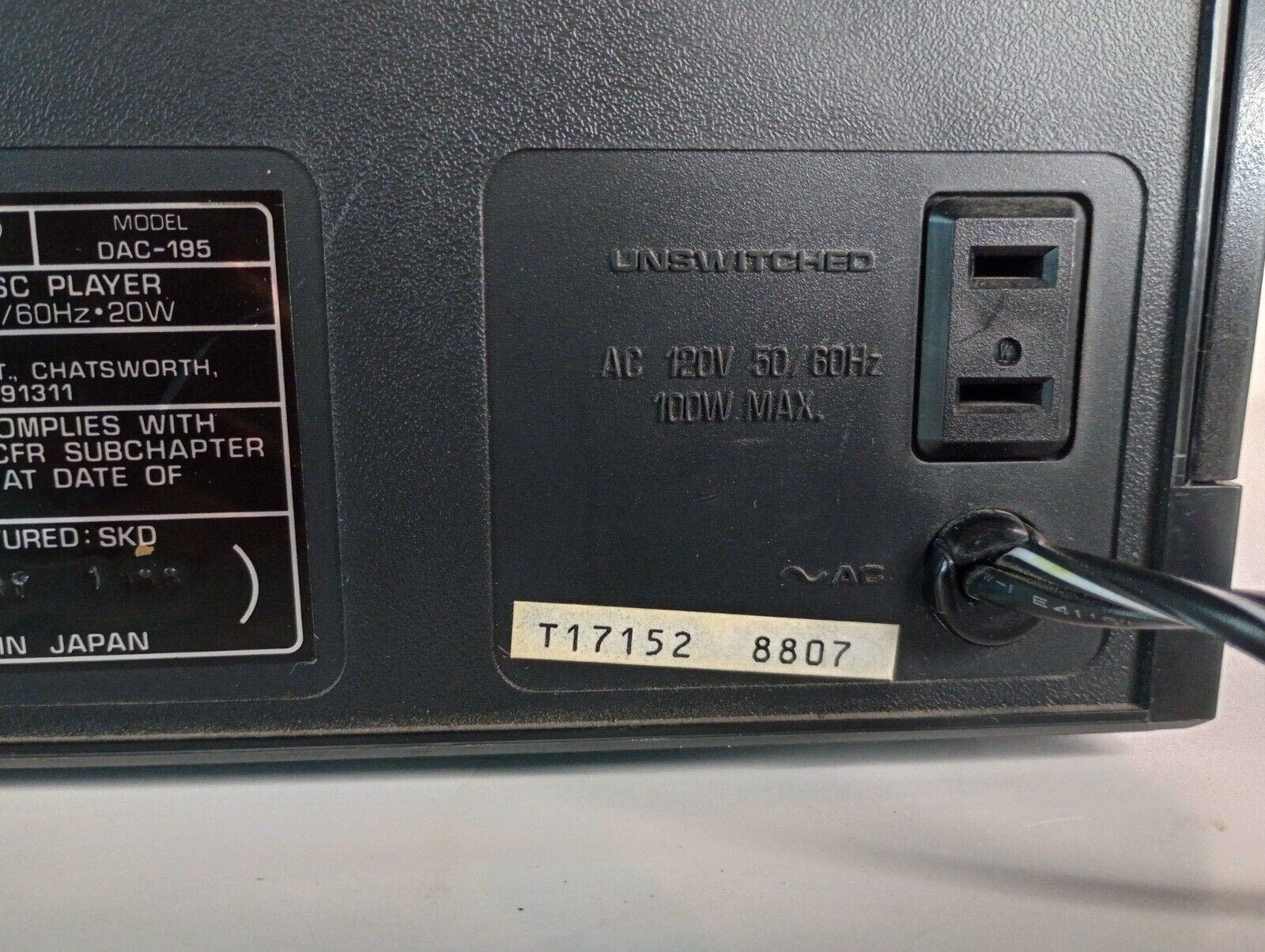 Studio Standard by Fisher Automatic Disc Changer DAC-195. Tested and ...