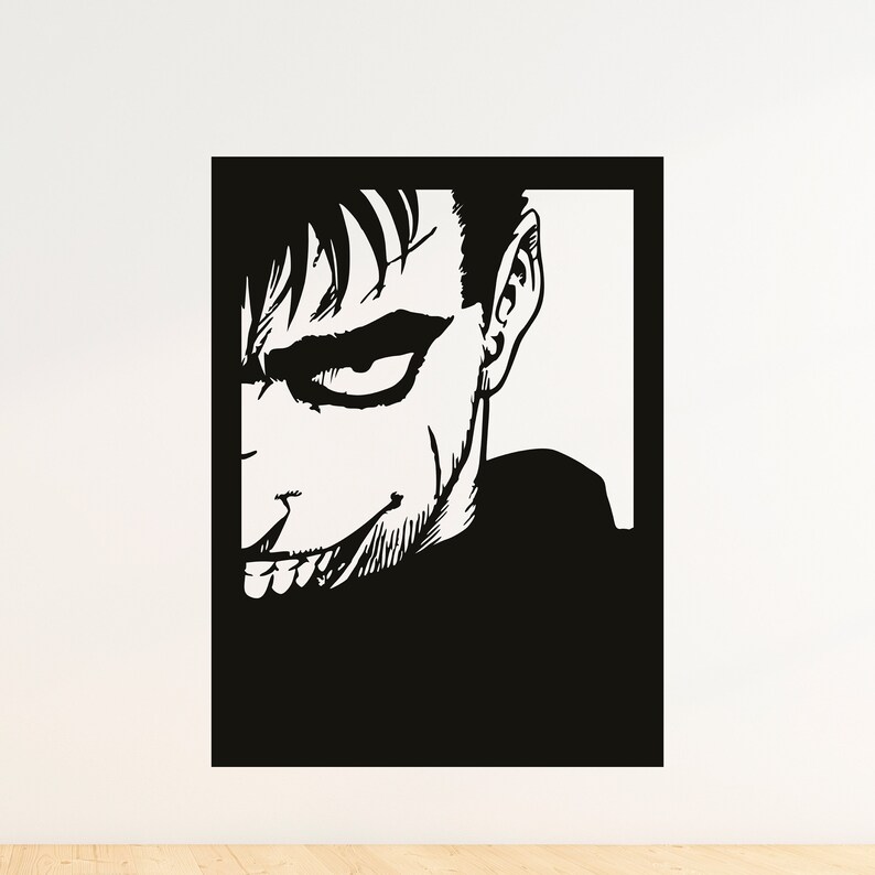 Berserk Guts SVG Anime Manga Wall Art Decor Minimalist File for Laser ...