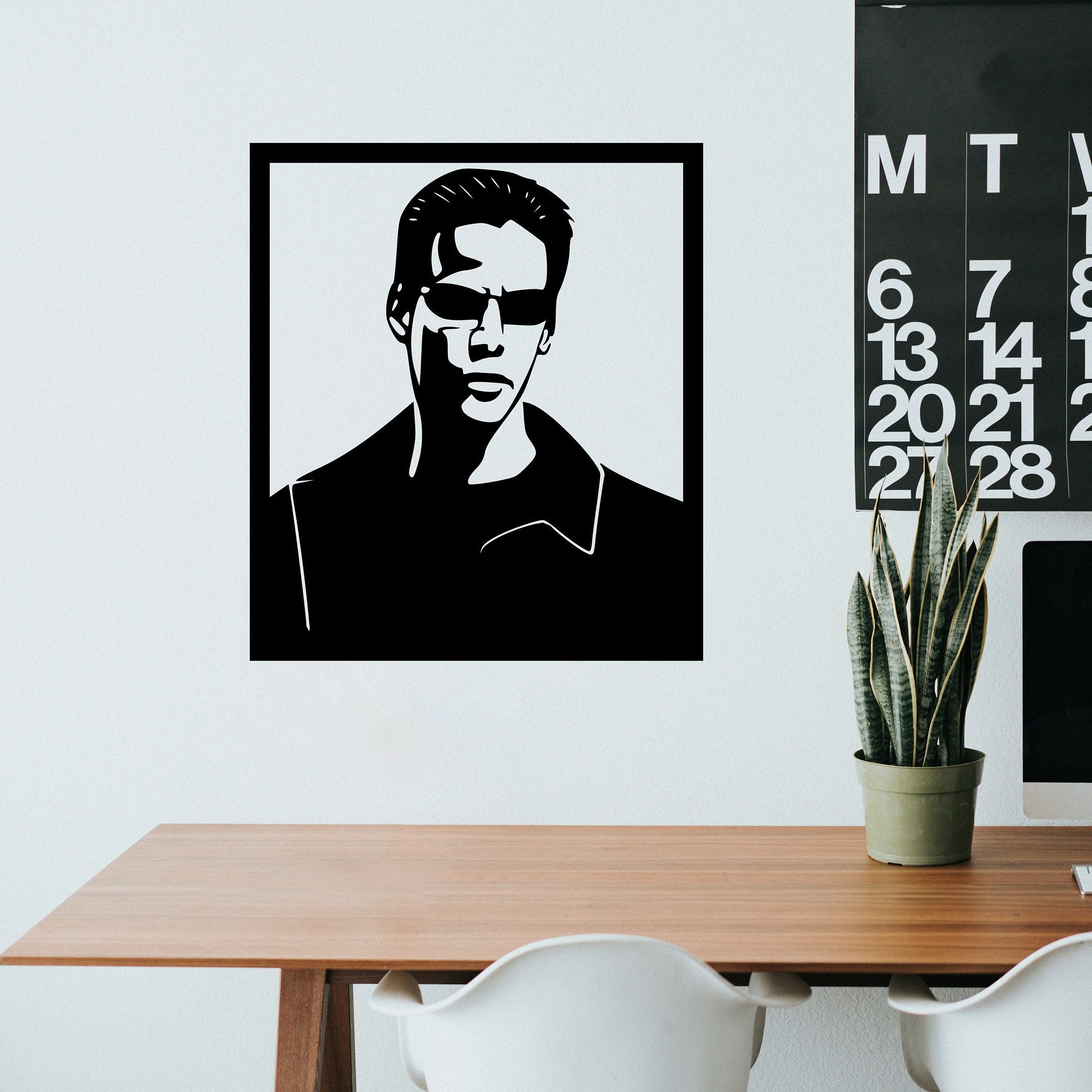 Neo Matrix SVG Silhouette Wall Art Decor Movies File for Laser Cutting ...