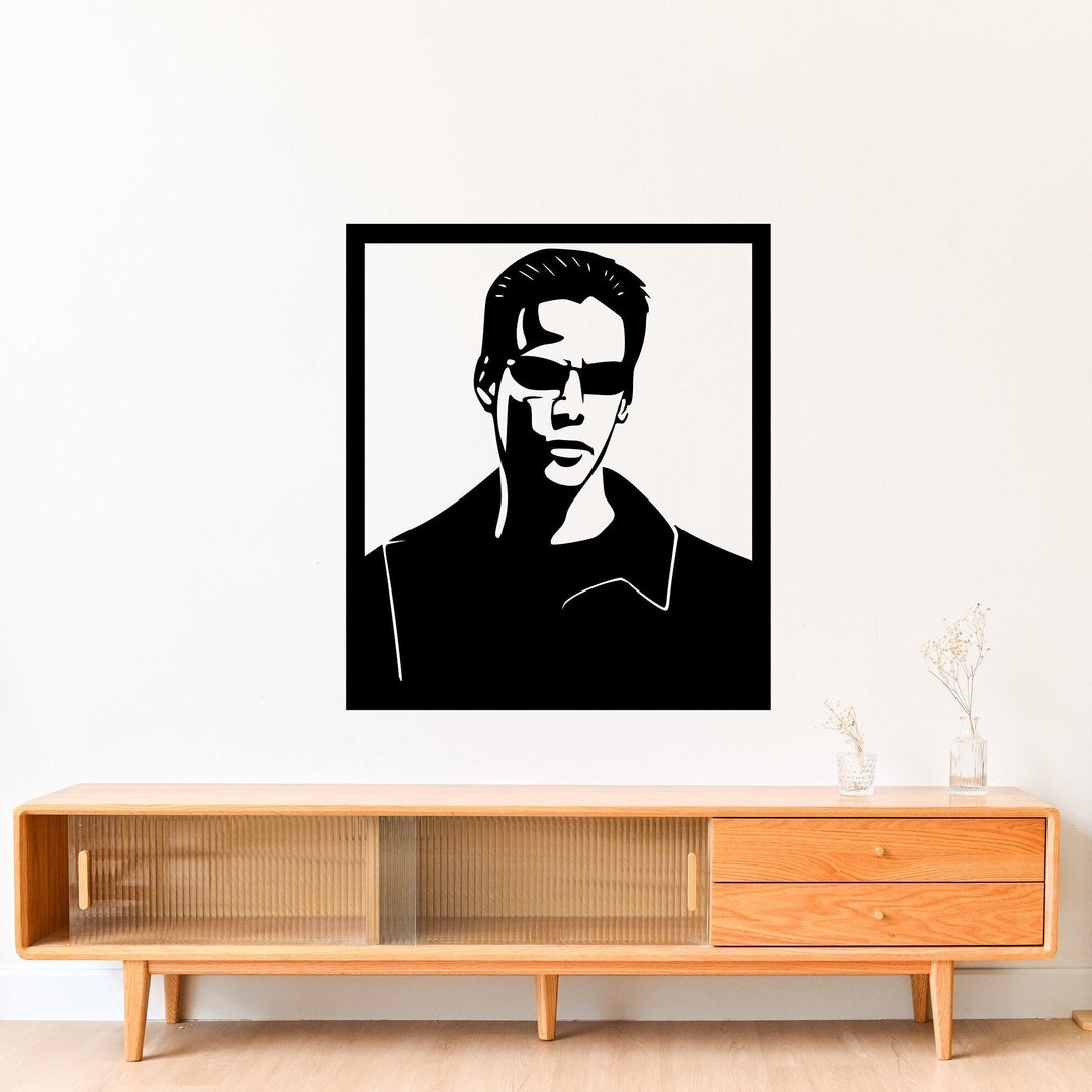 Neo Matrix SVG Silhouette Wall Art Decor Movies File for Laser Cutting ...