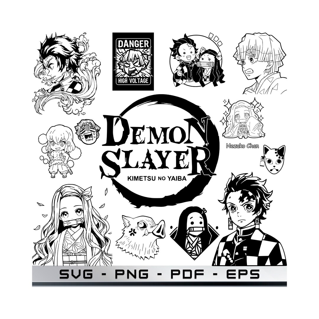 40 Demon Slayer Bundle SVG Kimetsu No Yaiba SVG Anime Png Svg Png Eps ...